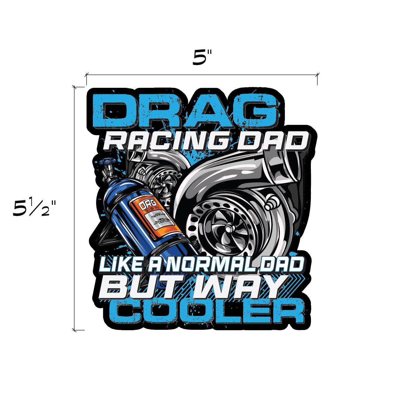 Drag Racing Dad Decal – DadRod Garage